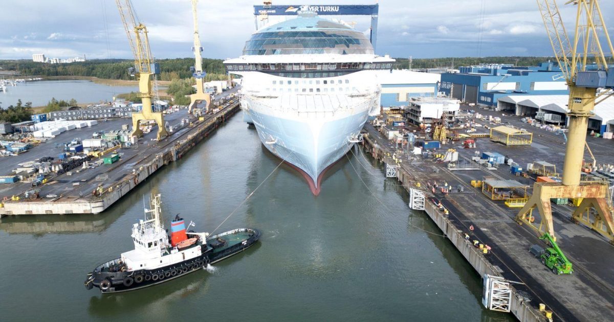 Royal Caribbean holds a float-out ceremony for Star of the Seas